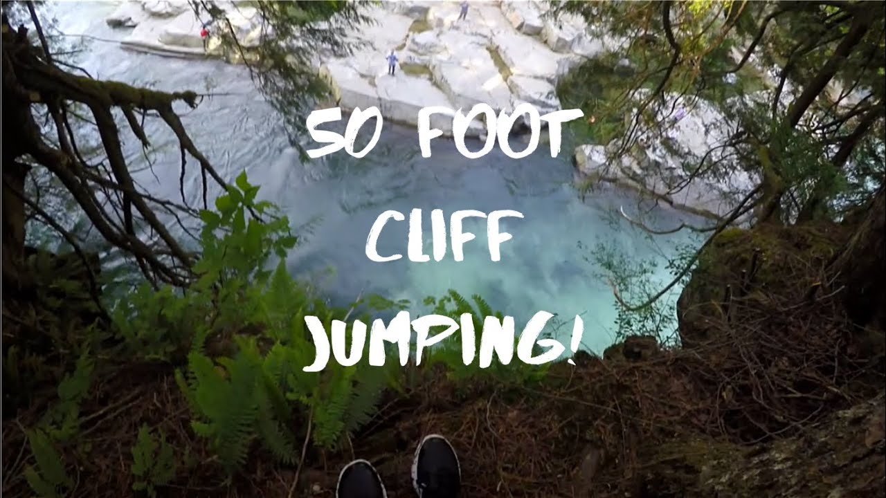 50 foot gainer! Eagle falls cliff jumping - YouTube
