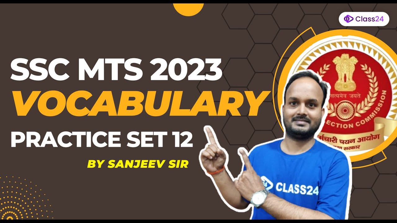 SSC MTS 2023 | MTS Vocabulary Show | Vocabulary Practice Set 12 - YouTube