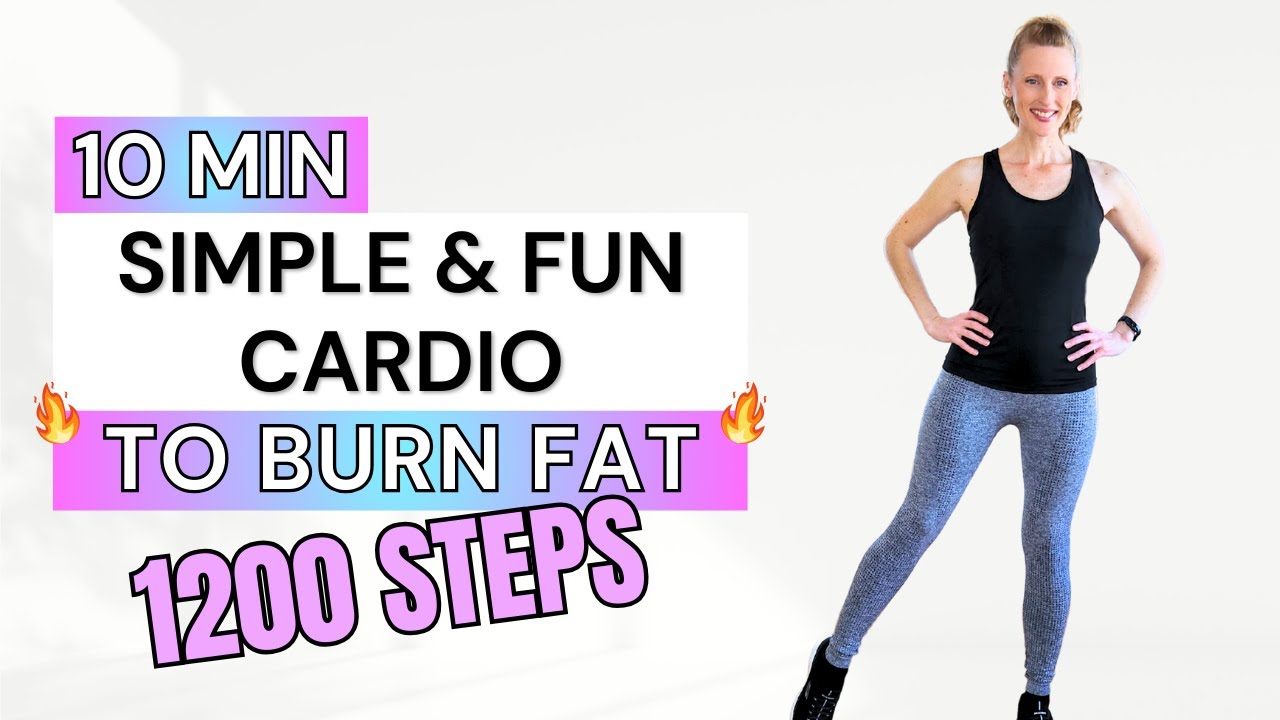 10 Min 🔥 1200 Steps 🔥 SIMPLE & FUN CARDIO 🔥 Burn Fat 🔥 At Home Workout🔥 ...