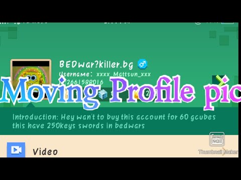 (How to get moving Profile pic in blockman go) - YouTube