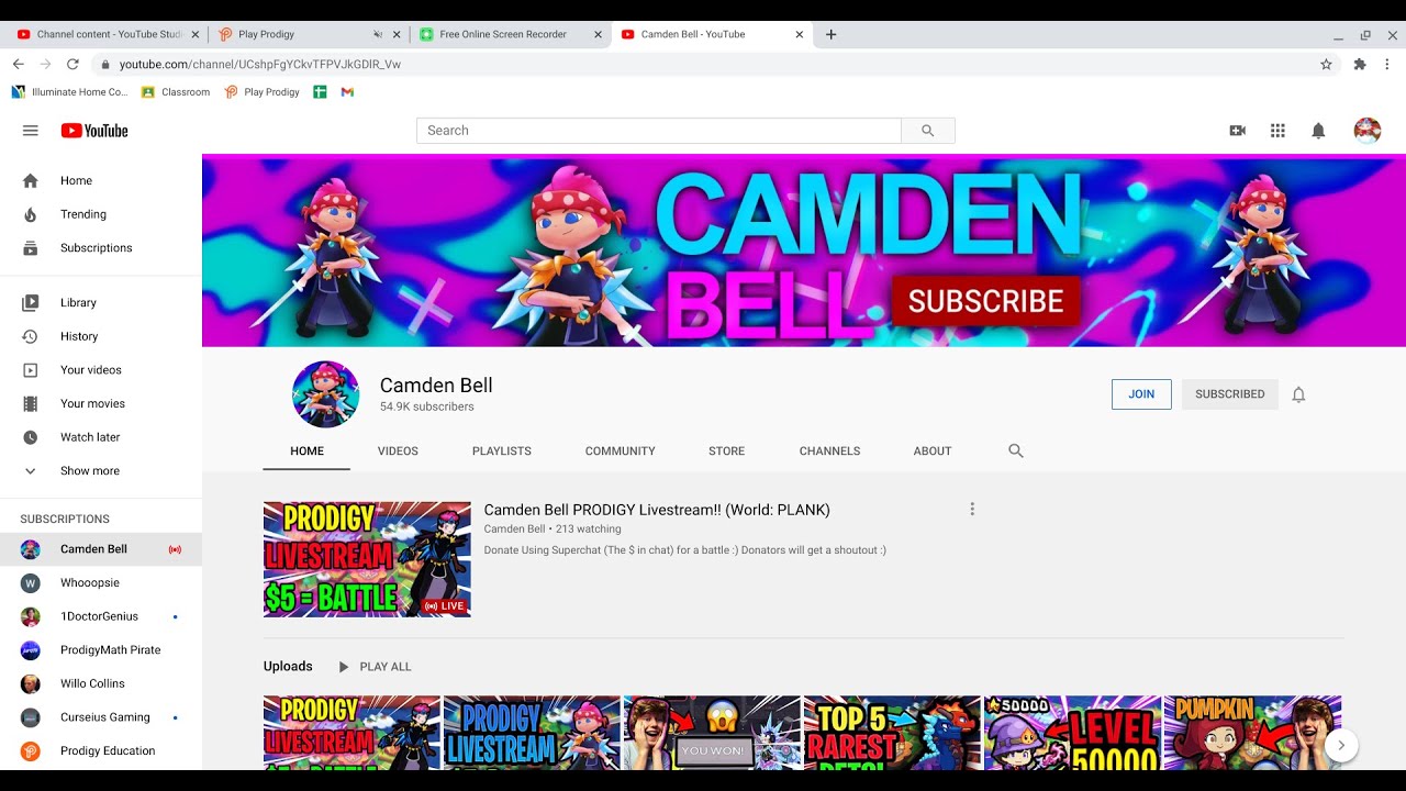 I was on Camden Bell's Live Stream! (November 2, 2020, 5:15 P.M!) - YouTube