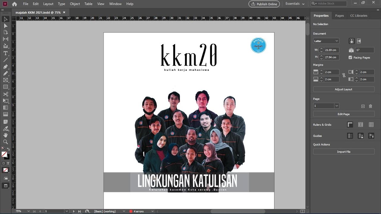 Cara Membuat Cover Majalah Part2 || Adobe InDesign - YouTube