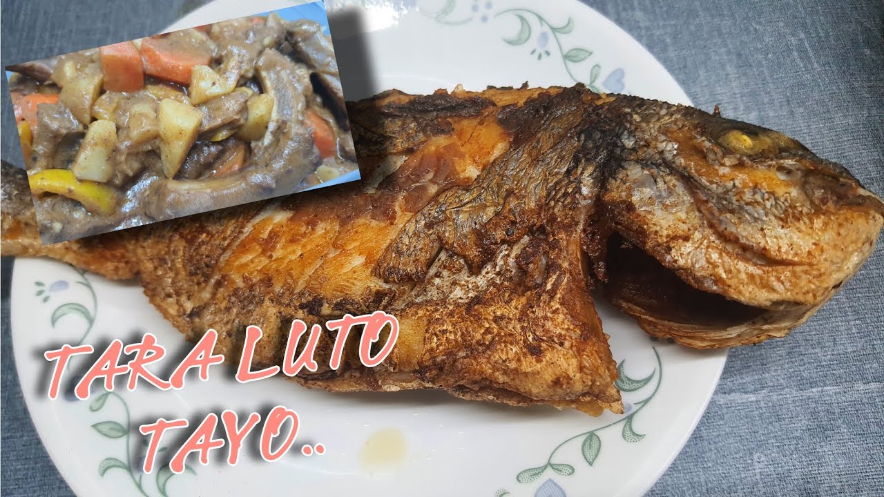 TARA LUTO TAYO..KALDERETANG RIBS NG BABOY AT PRITONG SEABREAM FISH - YouTube
