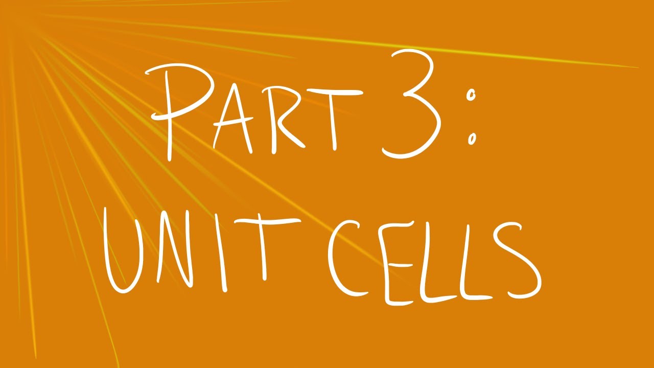 Technical Lectures | Ch 12 | Unit Cells - YouTube