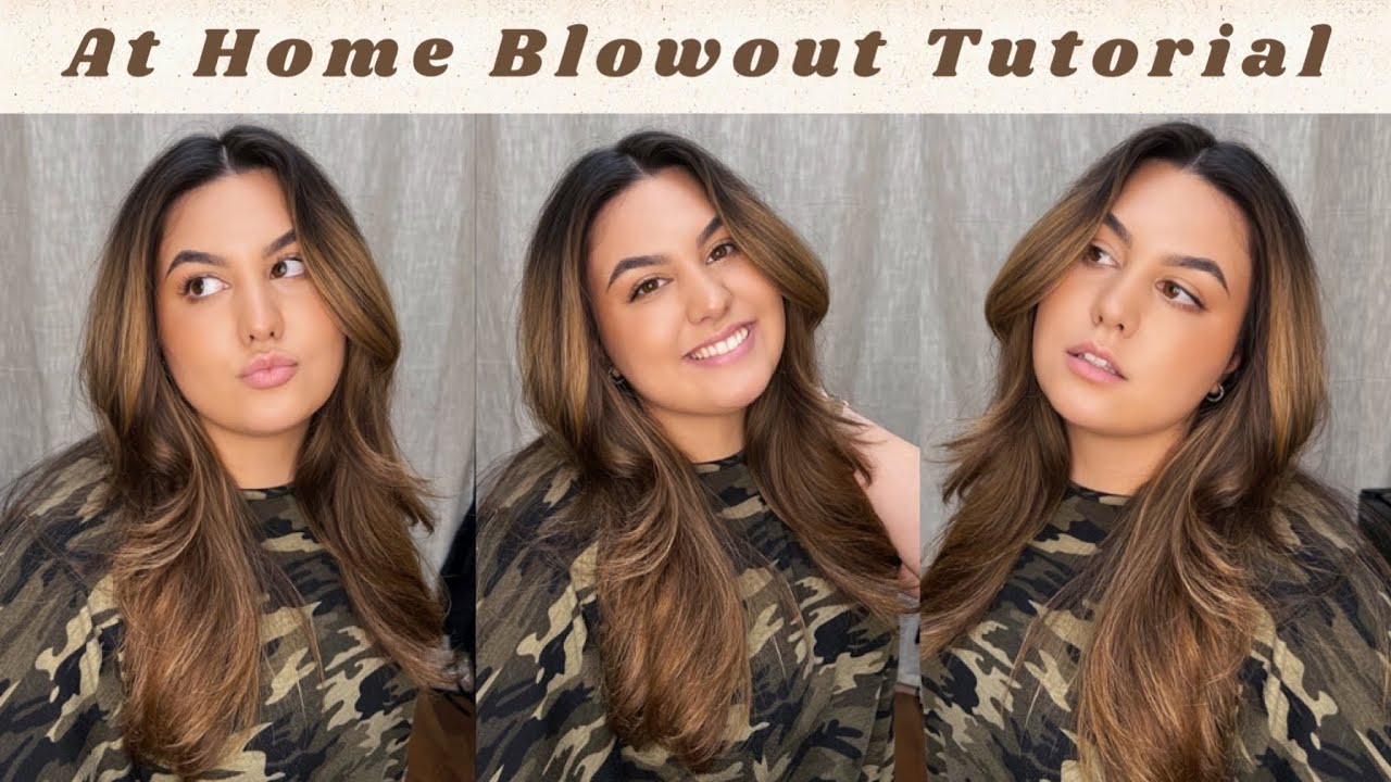 At Home Blowout Tutorial ♡ - YouTube