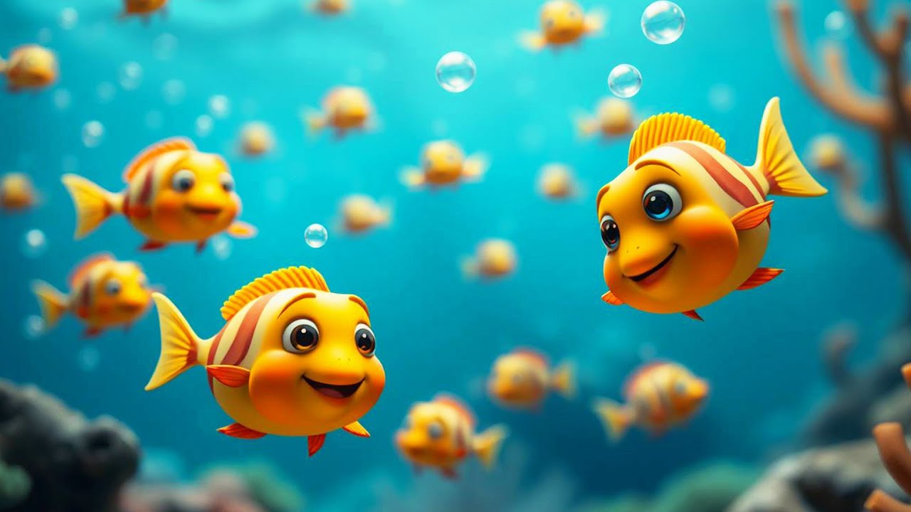 Fast Little Fishy | Fun Nursery Rhyme for Kids | Swim & Learn with ...