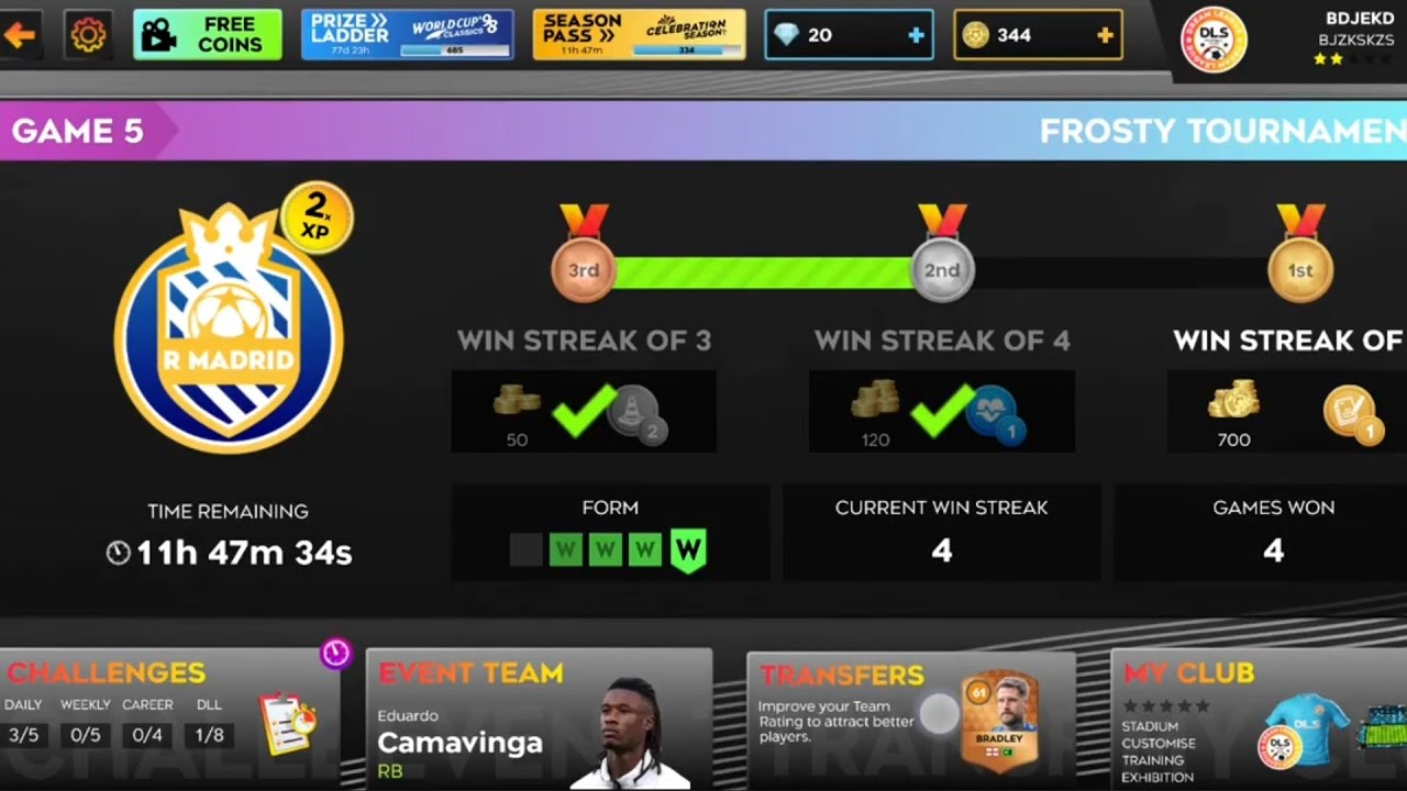 DLS 25 | FROSTY TOURNAMENT CHAMPION 🏆🥇 | 5 GAME WIN STREAK 🤯💯😱🔥 - YouTube