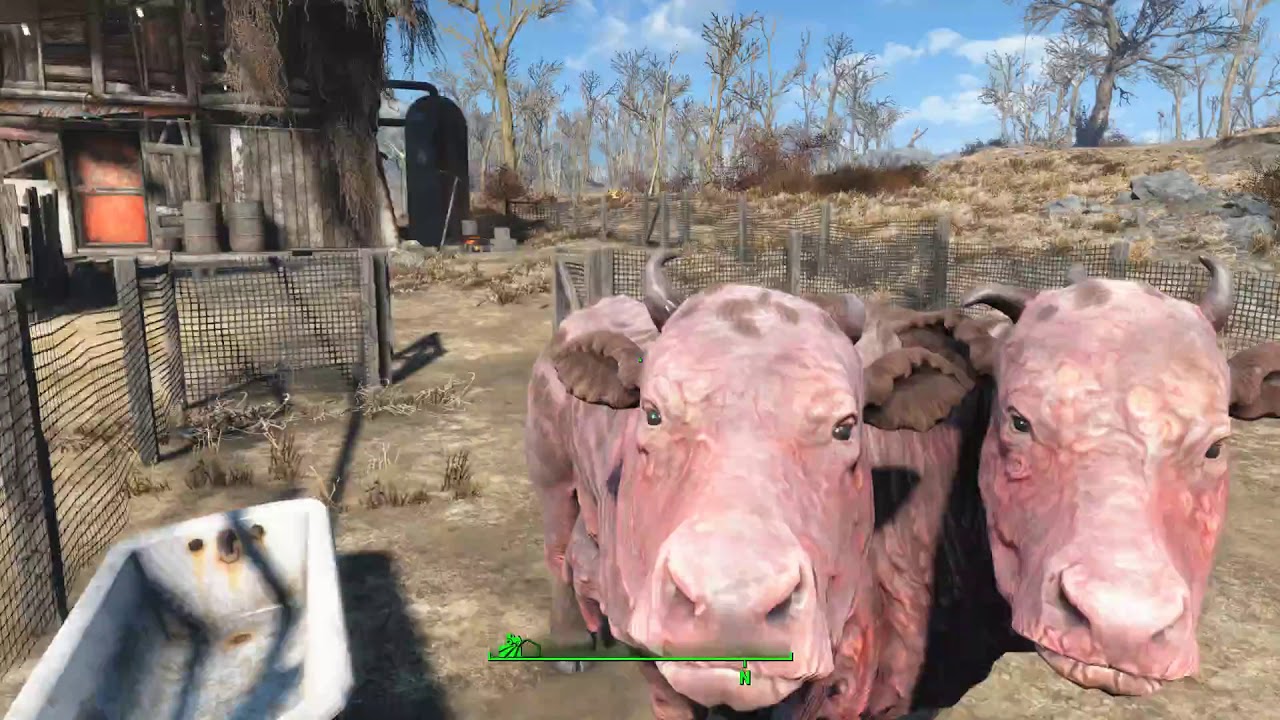 Fallout 4 Cow Tipping - YouTube