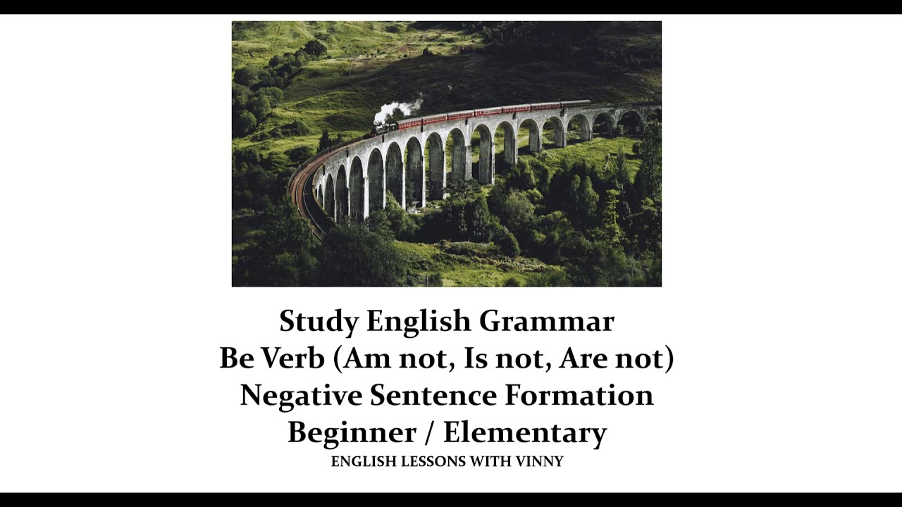 Be Verb (Am not, Is not, Are not) - Negative Sentence Formation - Study ...