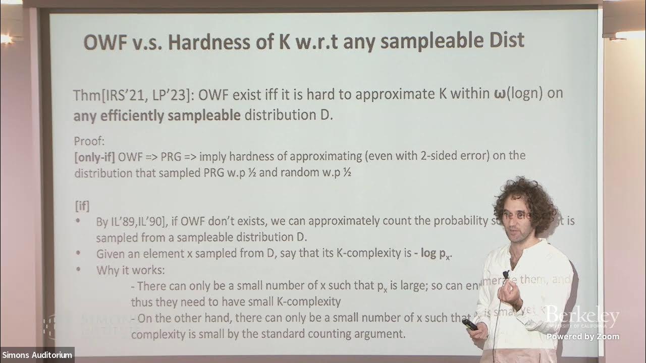 Cryptography and Kolmogorov Complexity (Part II) - YouTube