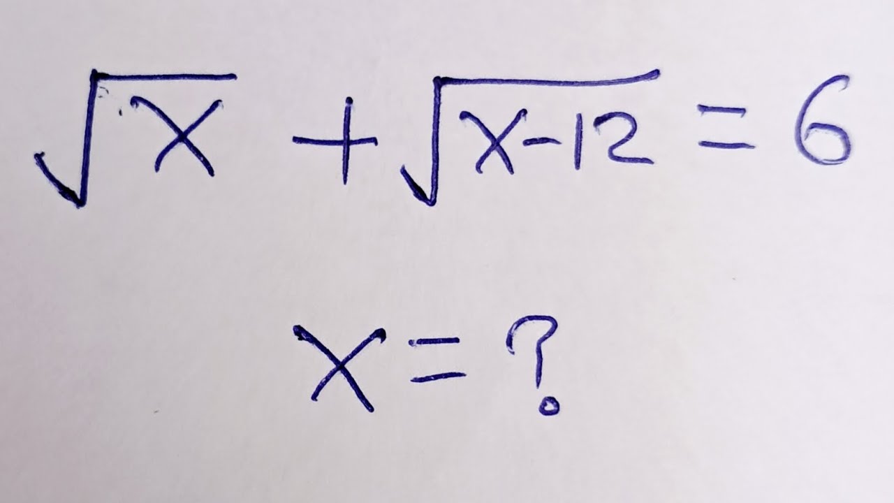 Math Olympiad Question | Nice Algebra Equation | math problem solving ...