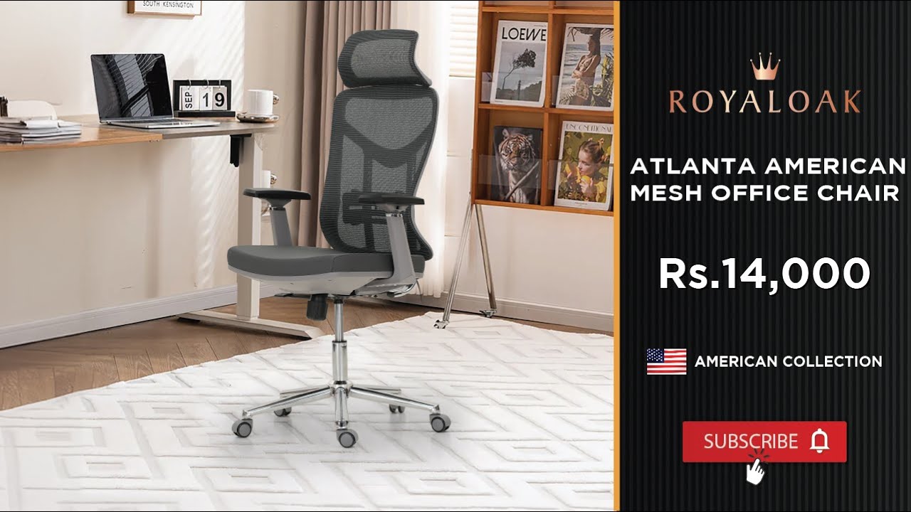 Royaloak | Atlanta American Mesh Office Chair - YouTube