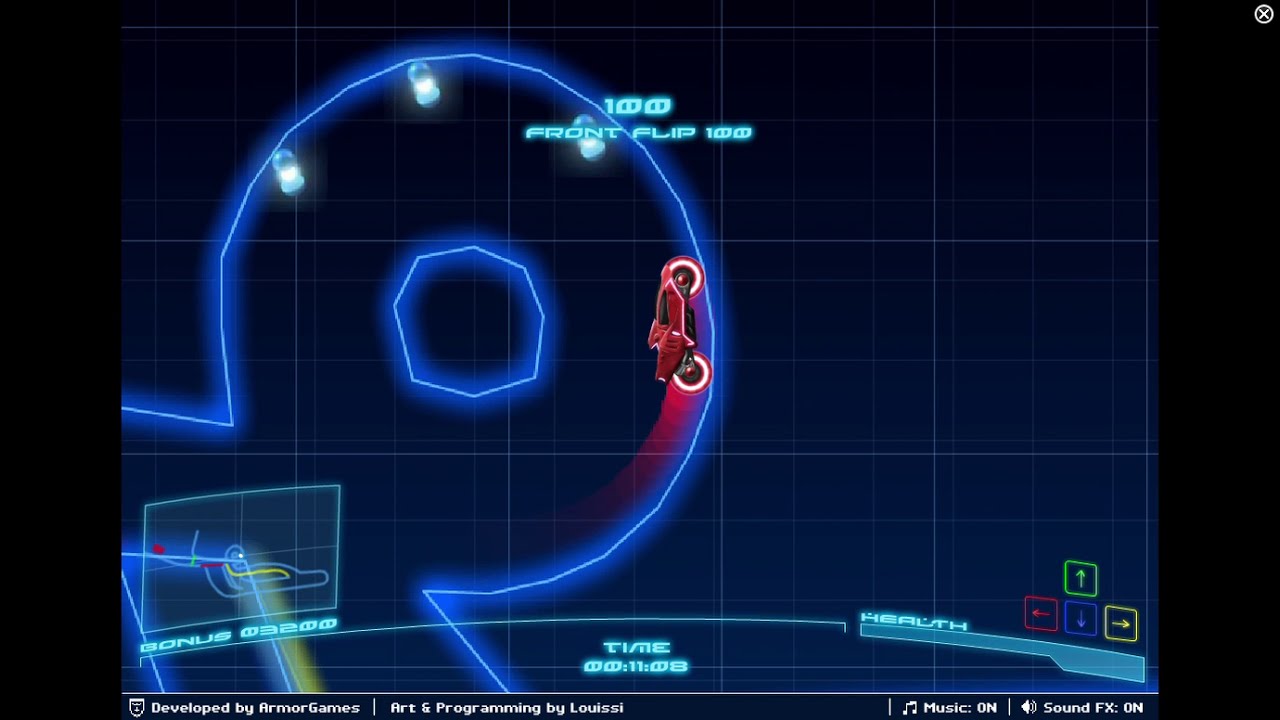 Flash Game - Neon Rider - YouTube