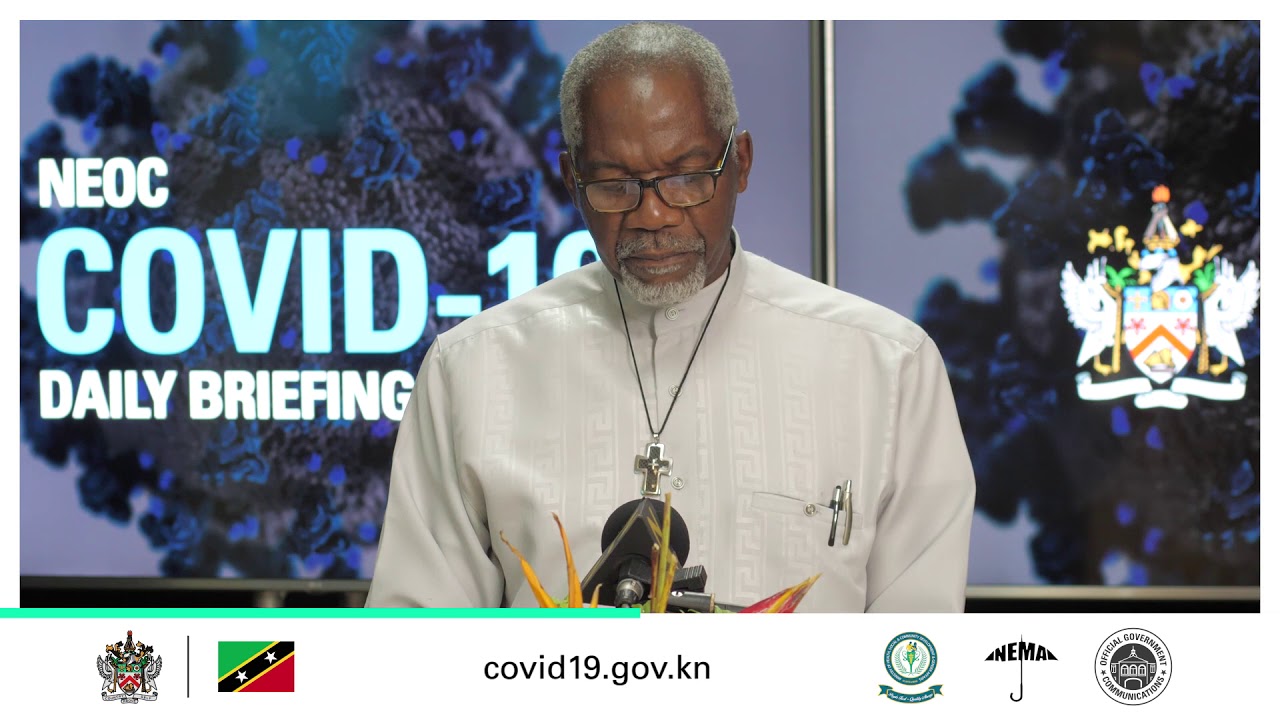 Chairman of St. Kitts Christian Council Canon Rawlins prays for the ...