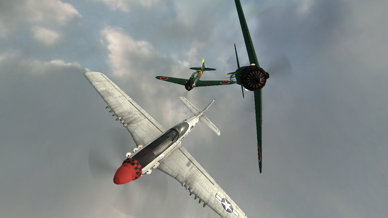 Garry's Mod (LVS PLANES) P-51D VS A6M ZERO {ww2} - YouTube