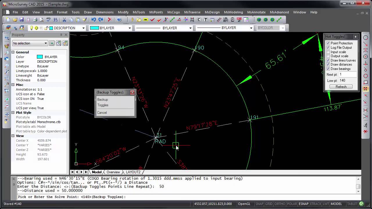MicroSurvey CAD - Upgrade Tour 2015 - COGO Bearing Rotation - YouTube