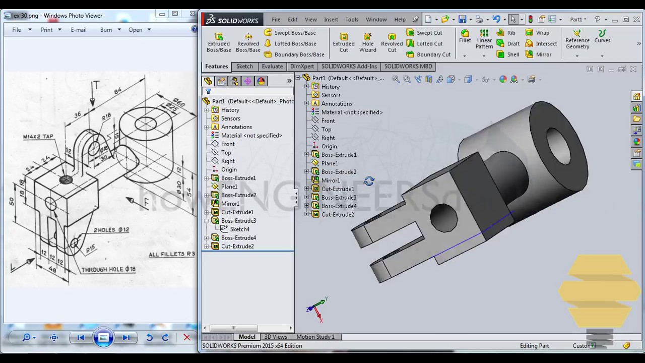 SolidWorks Beginners|Exercise 30|Practice session - YouTube