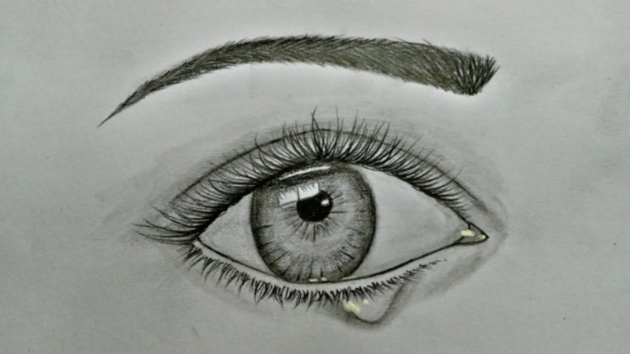 Easy derwing a Easy step by step.how to draw an eye with teardrop for ...