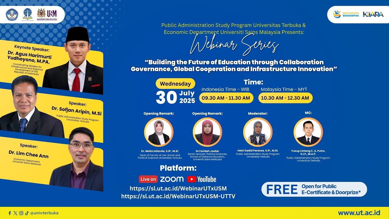 🔴(LIVE) Webinar UT x USM : "Building the Future of Education through ...