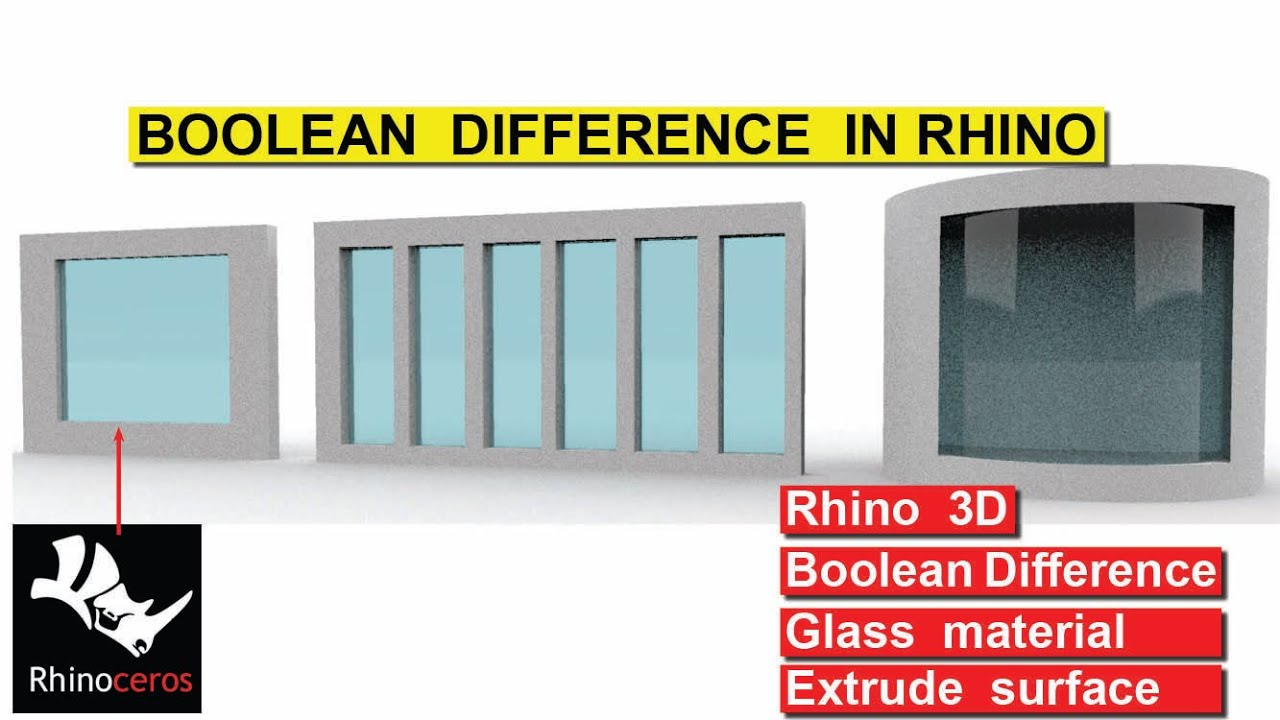 Easy Rhino Tutorial || Workability of Boolean Difference in Rhino - YouTube