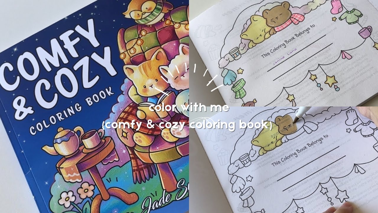 ASMR Coloring | color with me | comfy and cozy coloring book | flip ...