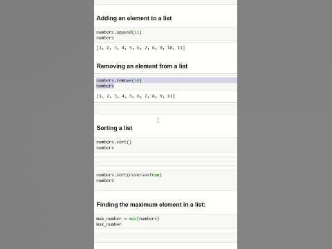 Python Lists -4 #shorts #pythonlist #pythonprogramming #viral #trending #shortsviral - YouTube