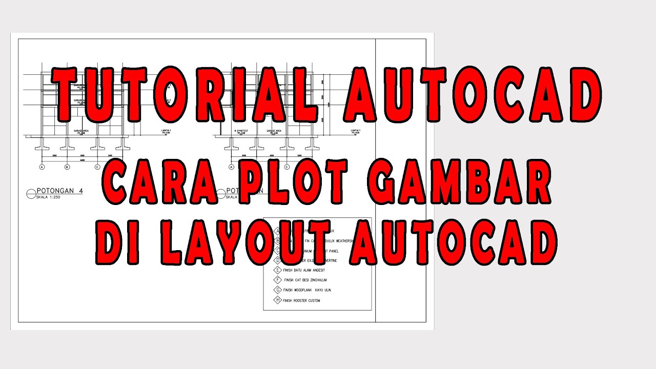 AutoCAD - Tutorial Plot Gambar di Layout AutoCad - YouTube