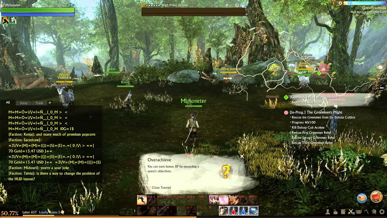 Archeage Walkthrough 1-3 Elf in Gweonid Forest LVL 8-10 - YouTube
