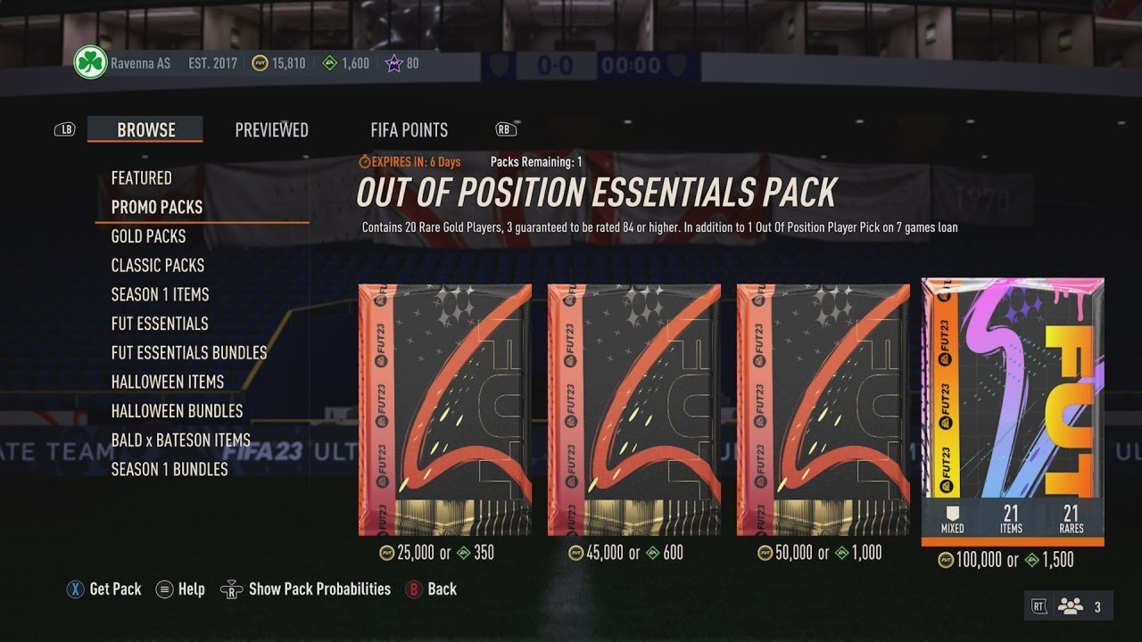 OUT OF POSITION ESSENTIALS PACK OPENED! FIFA 23 ULTIMATE TEAM - YouTube