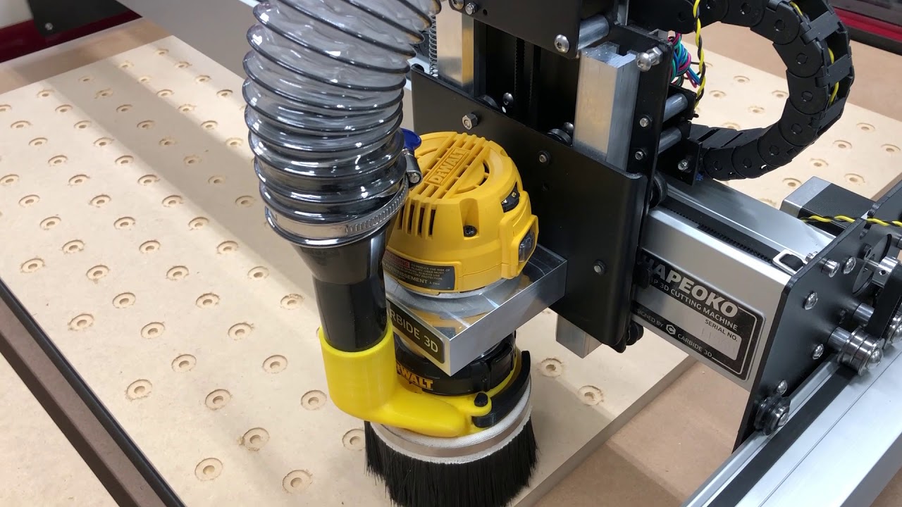 Cutting a new CNC Wasteboard - YouTube