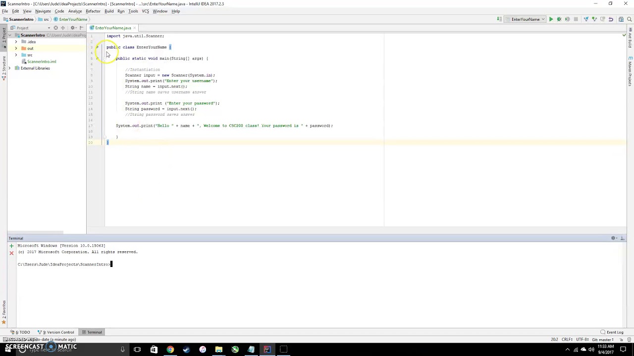 Intro1.2 Scanner in IntelliJ - YouTube