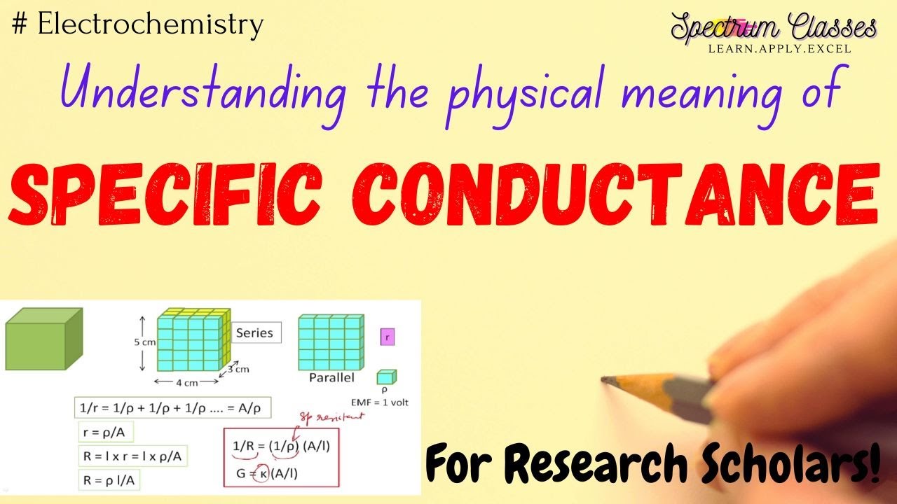 Specific conductance|understanding of physical significance sp ...