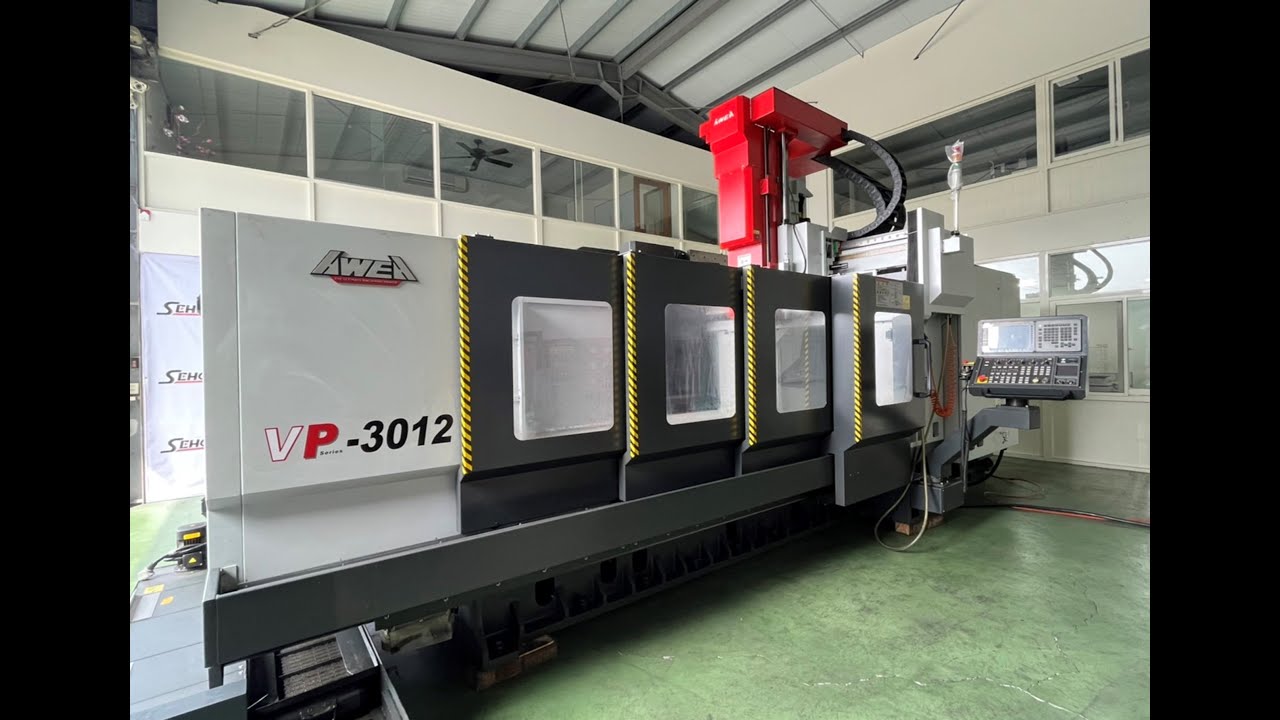 亞崴 VP-3012 l AWEA VP-3012 CNC Double Column Machining Center running ...