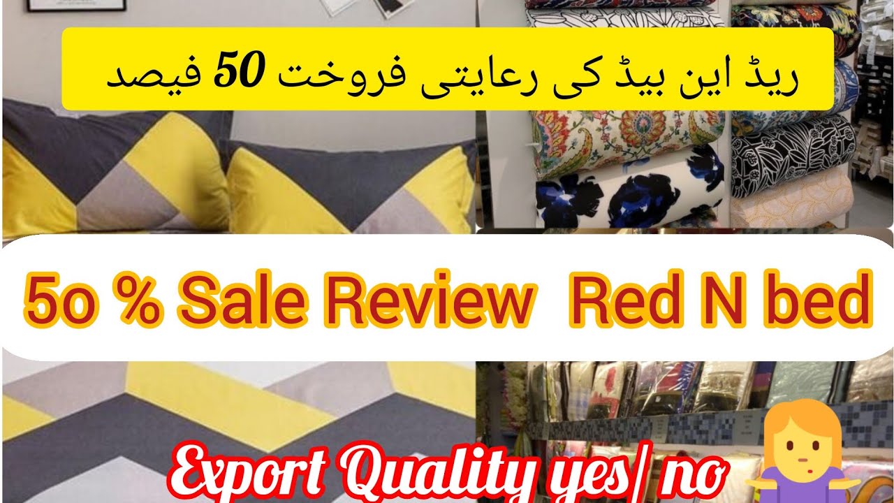 ***50%off Sale***|Export Quality Bed Sheet Review in Pakistan |Red N ...