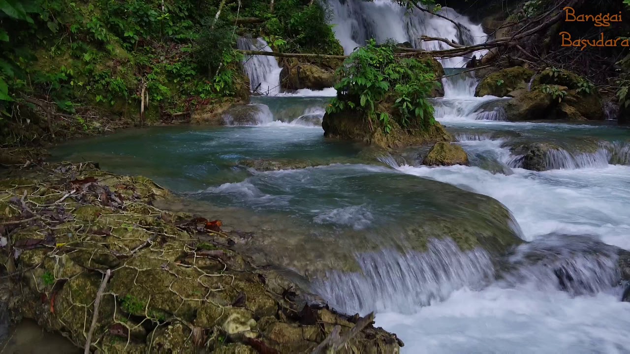 PIALA WATERFALL LUWUK | Aerial Video - YouTube