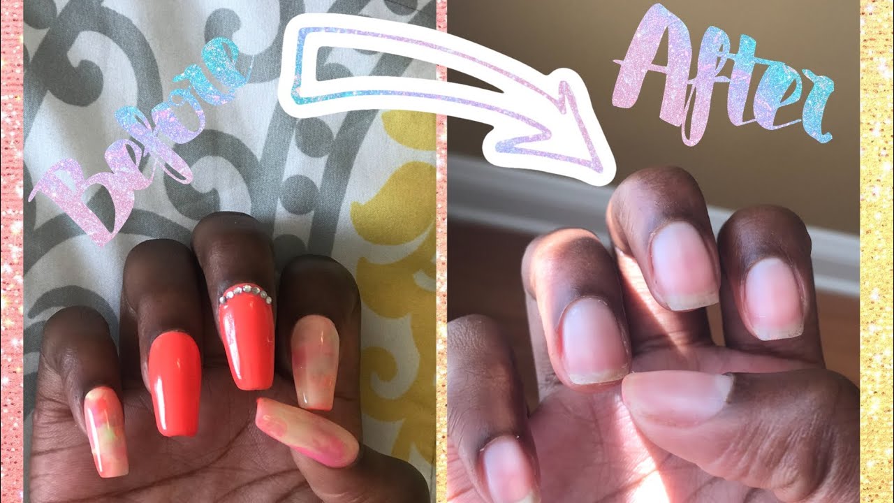 How to remove fake nails at home - YouTube