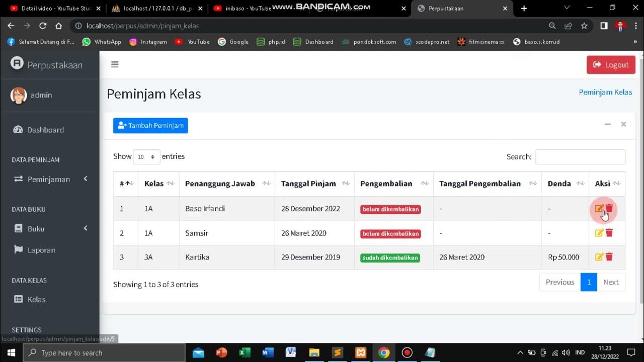 Aplikasi Sistem Informasi Perpustakaan Sekolah Berbasis Web - YouTube