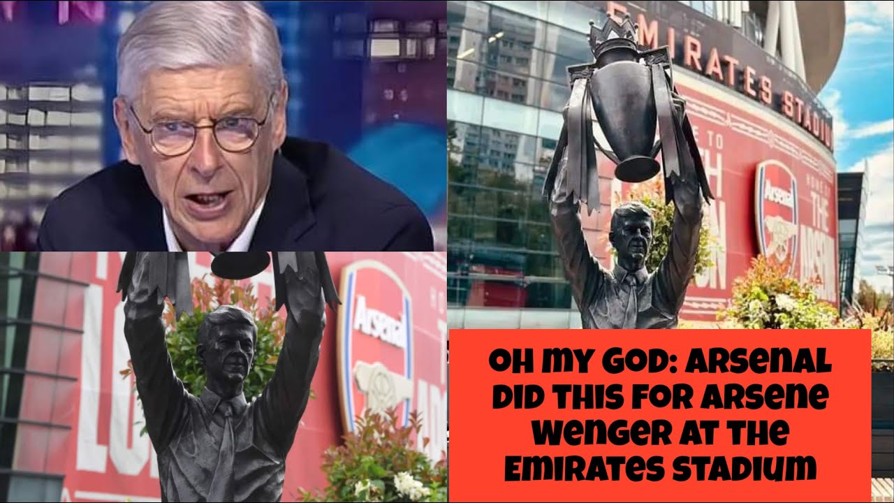 Arsenal unveil Arsene Wenger statues at Emirates stadium - YouTube