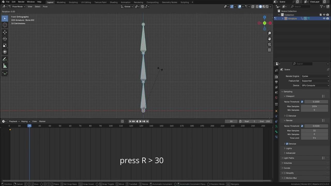 Overlapping Lapping Bone Animation using graphs in blender - YouTube