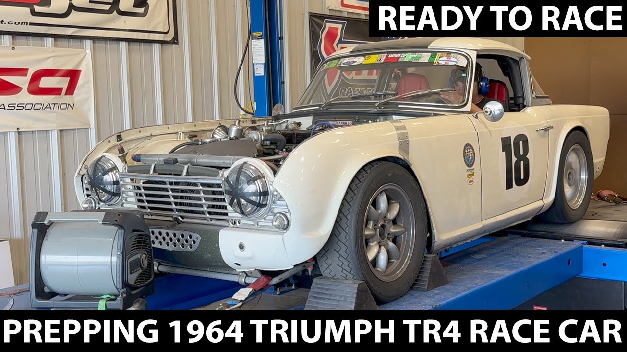 Prepping the Triumph TR4 Race Car - YouTube