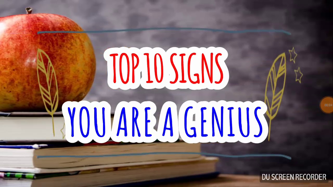 Top 10 signs of a genius. - YouTube