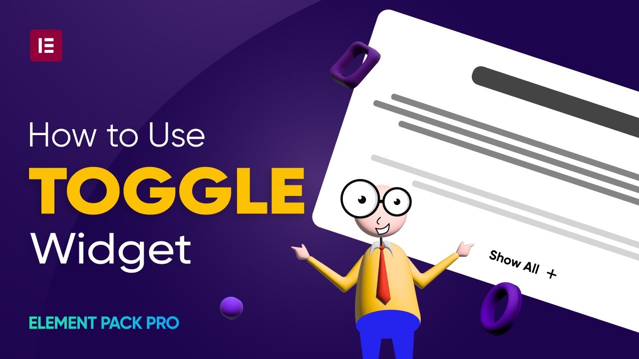 How to Use Toggle Widget by Element Pack - YouTube