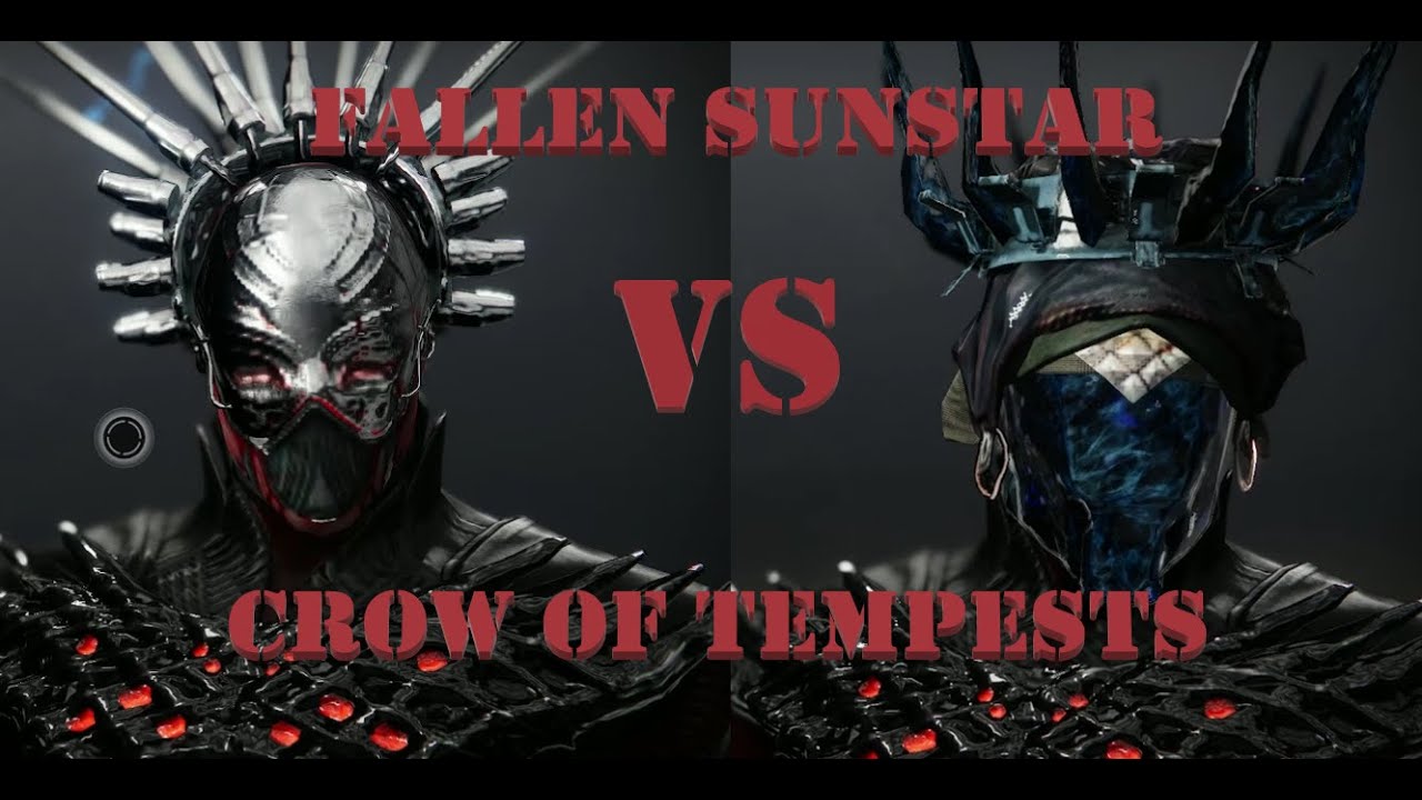 fallen sunstar vs crown of tempests exotic helmet ( legend lost sector ...