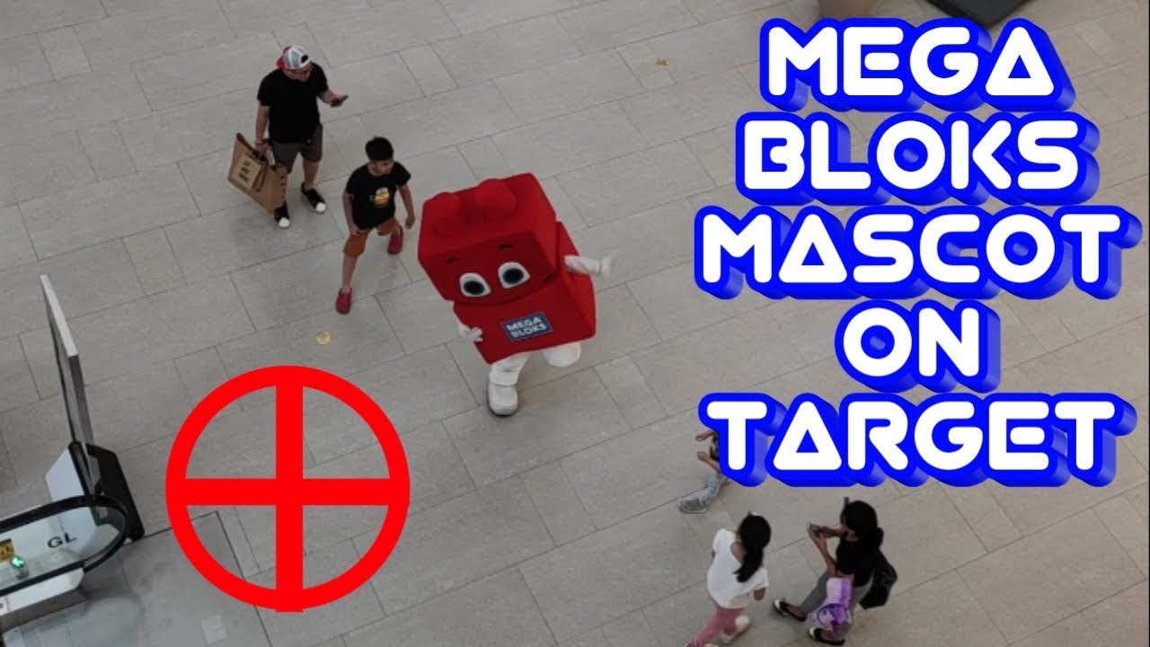 Mega Bloks mascot on target. Well, as seen from the second floor. - YouTube