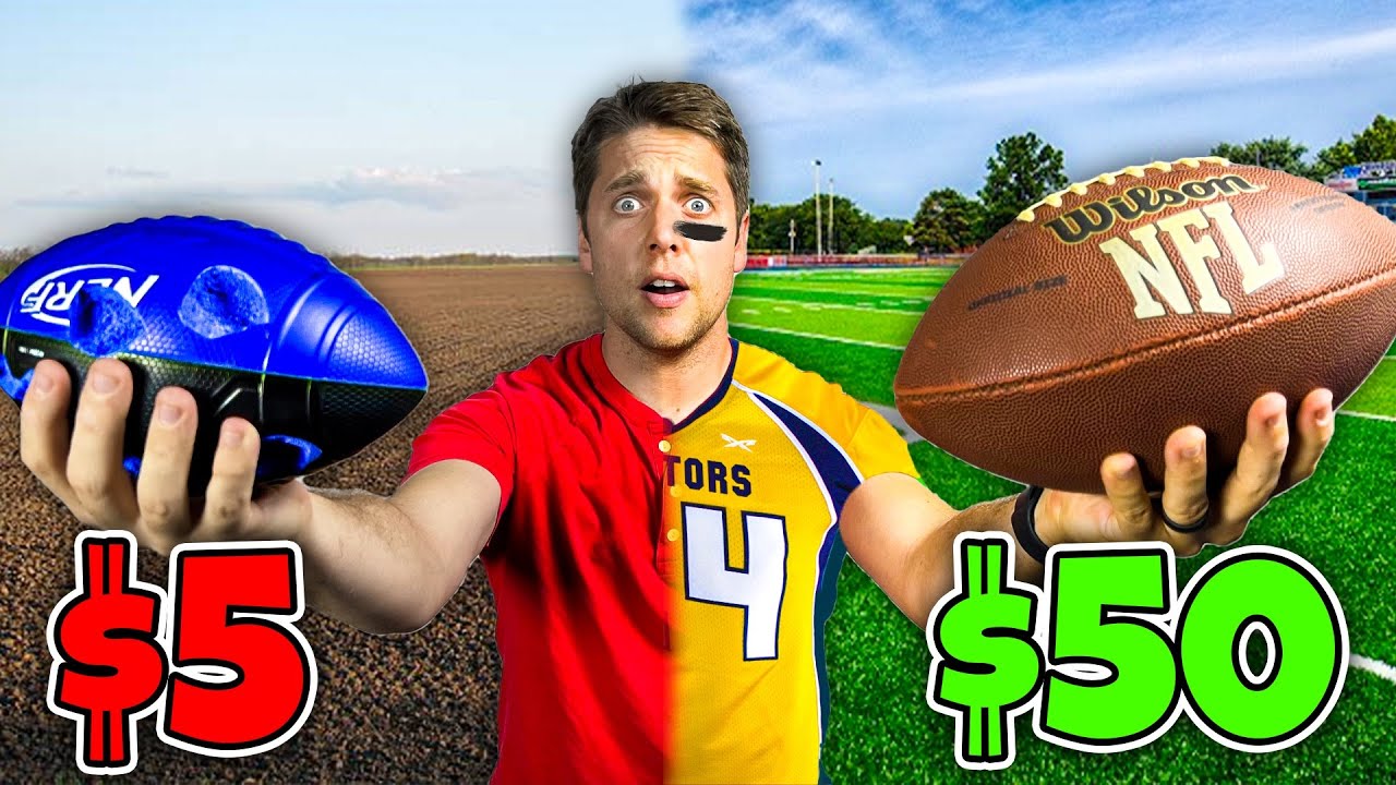 $5 vs $50 Football! *WHICH IS BETTER?* - YouTube