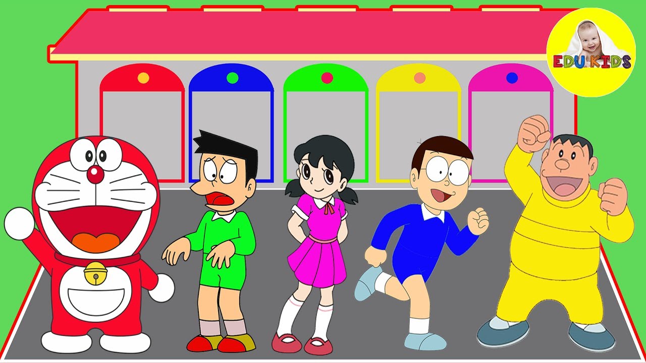 Learn Colors for Kids & Doraemon, Nobita Xuka Chaien Xeko Finger Family ...