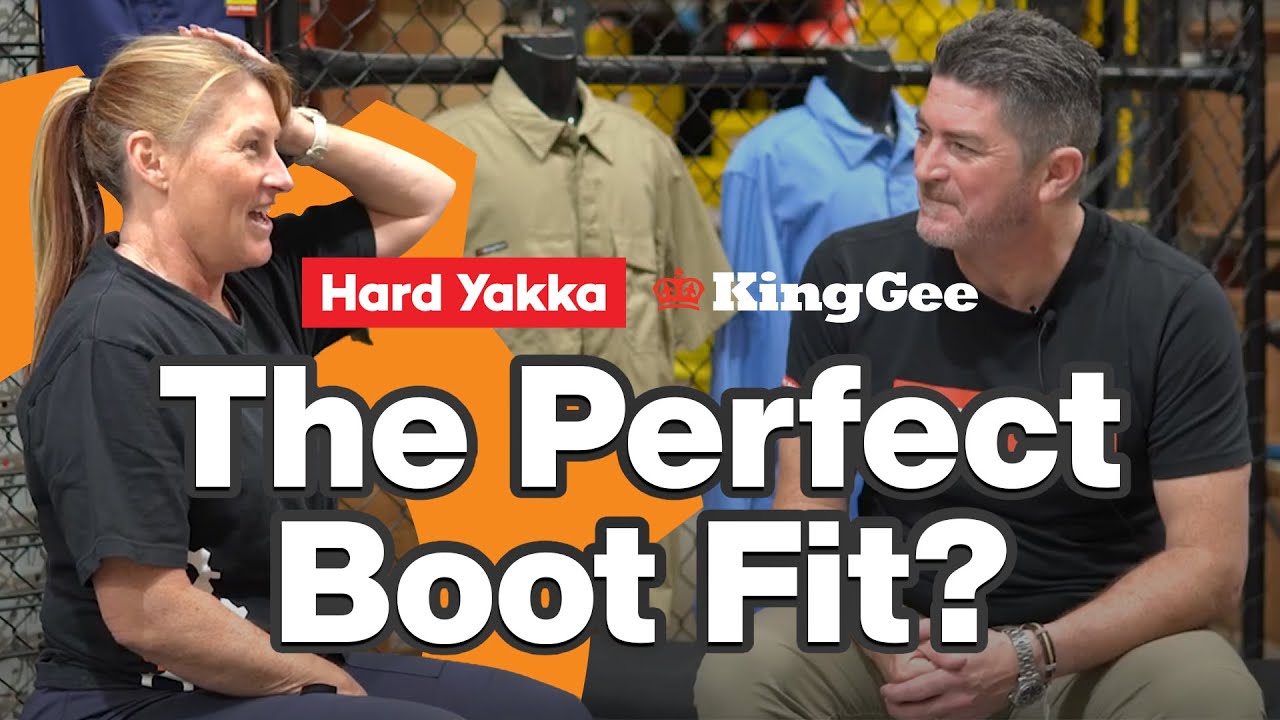 How to fit a work boot with Hard Yakka and King Gee - YouTube