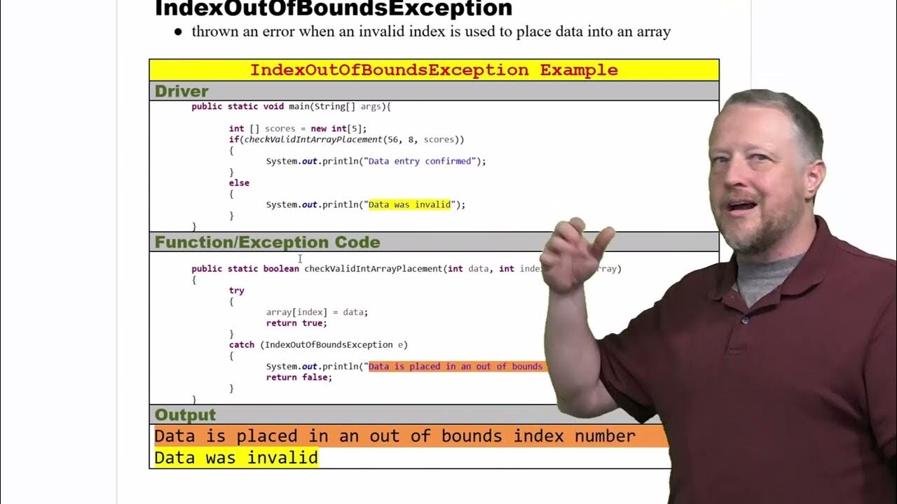 10 - IndexOutOfBounds Exception - YouTube
