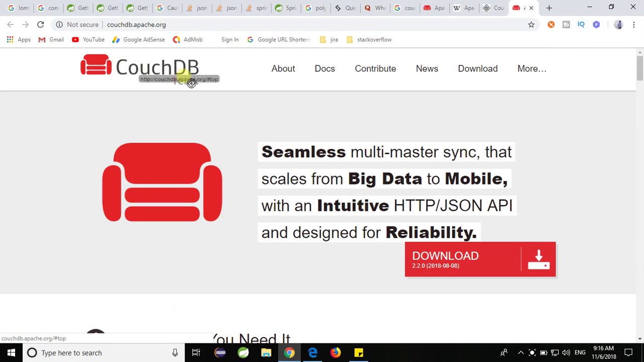 Couchdb installation Process | Rajasekhar Reddy java | Coding Trainer - YouTube