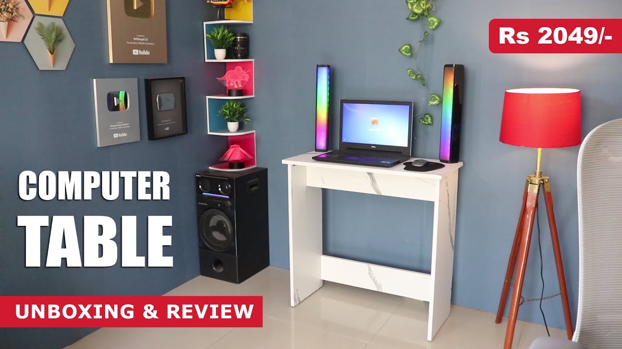 Cheap & best computer table review | Best cheap pc table | Laptop table ...